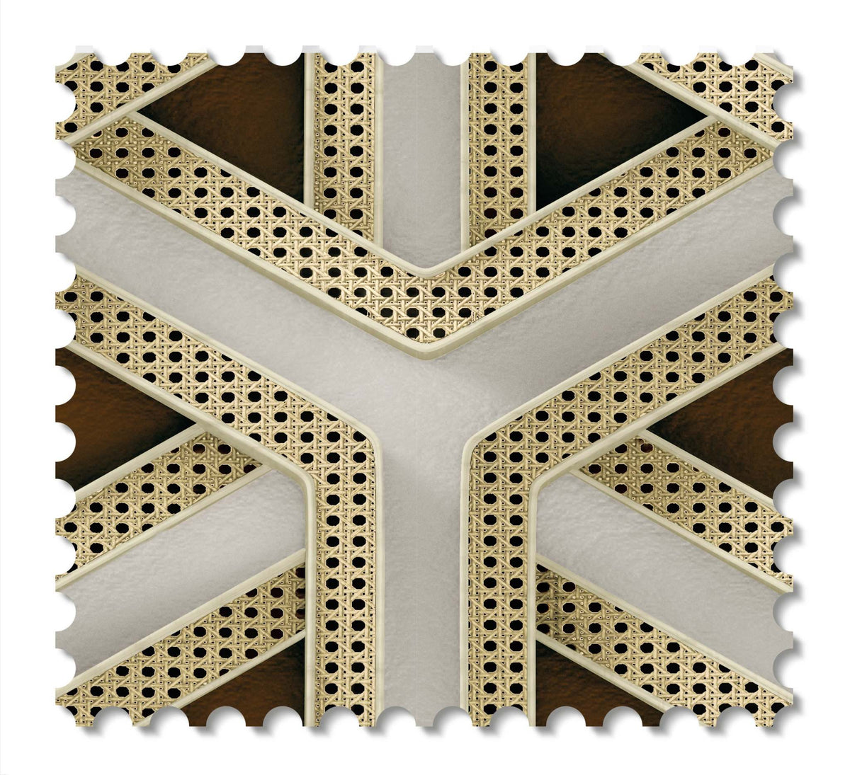 Hex Weave wallcovering swatch - Havana – Carmine Lake