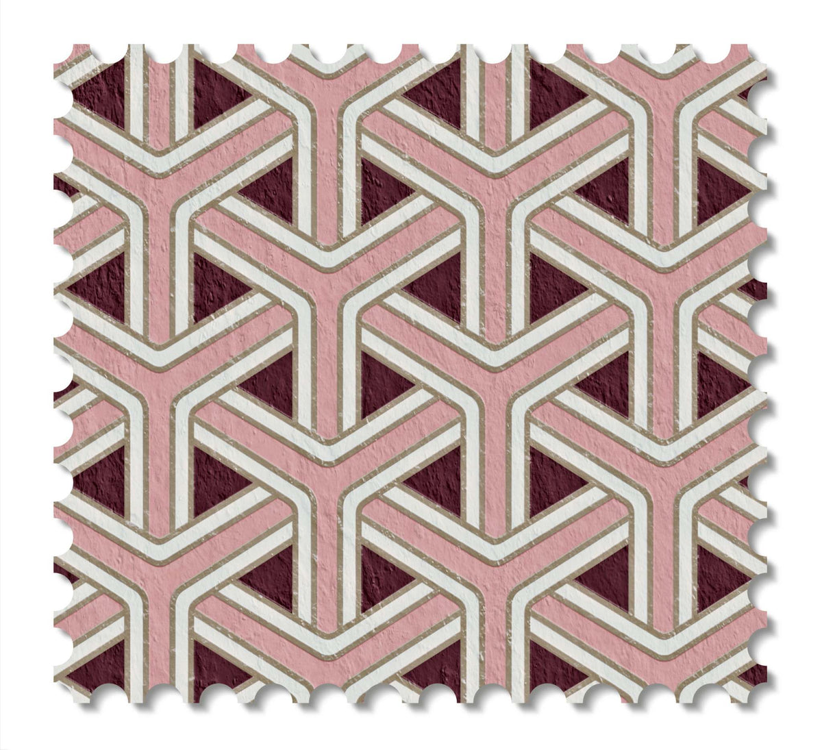 Hex Weave swatch - Red Scoria – Carmine Lake