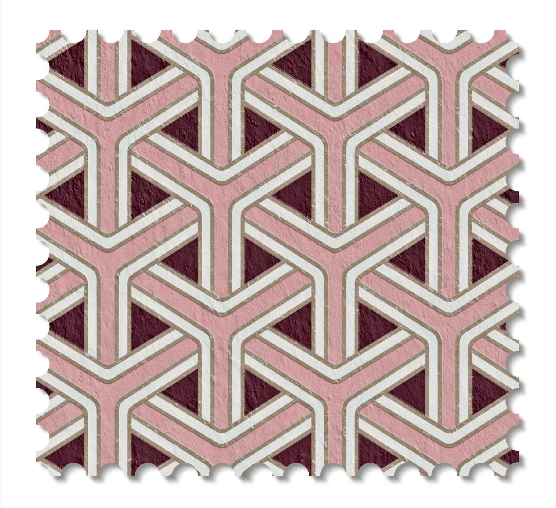 Hex Weave swatch - Red Scoria – Carmine Lake